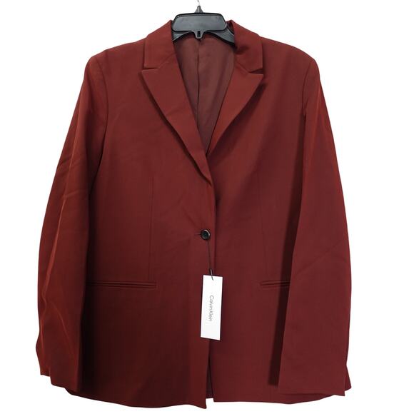 Calvin Klein | Jackets & Coats | Calvin Klein Womens Soft Crepe Blazer ...